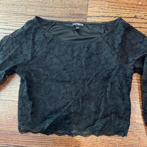 Express | Tops | Express Lace Crop Top Used | Poshmark